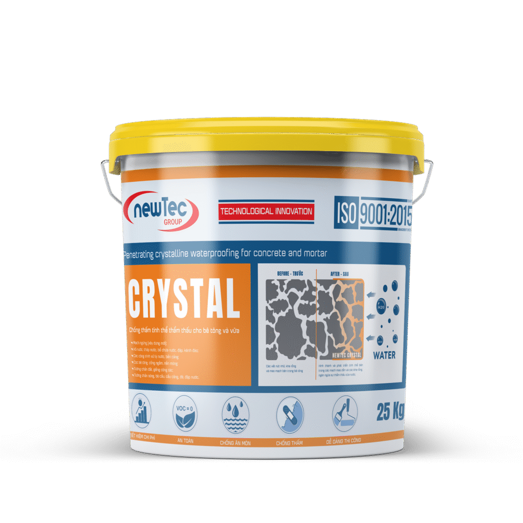 NEWTEC CRYSTAL - Chống thấm tinh thể thẩm thấu cho bê tông và vữa ...